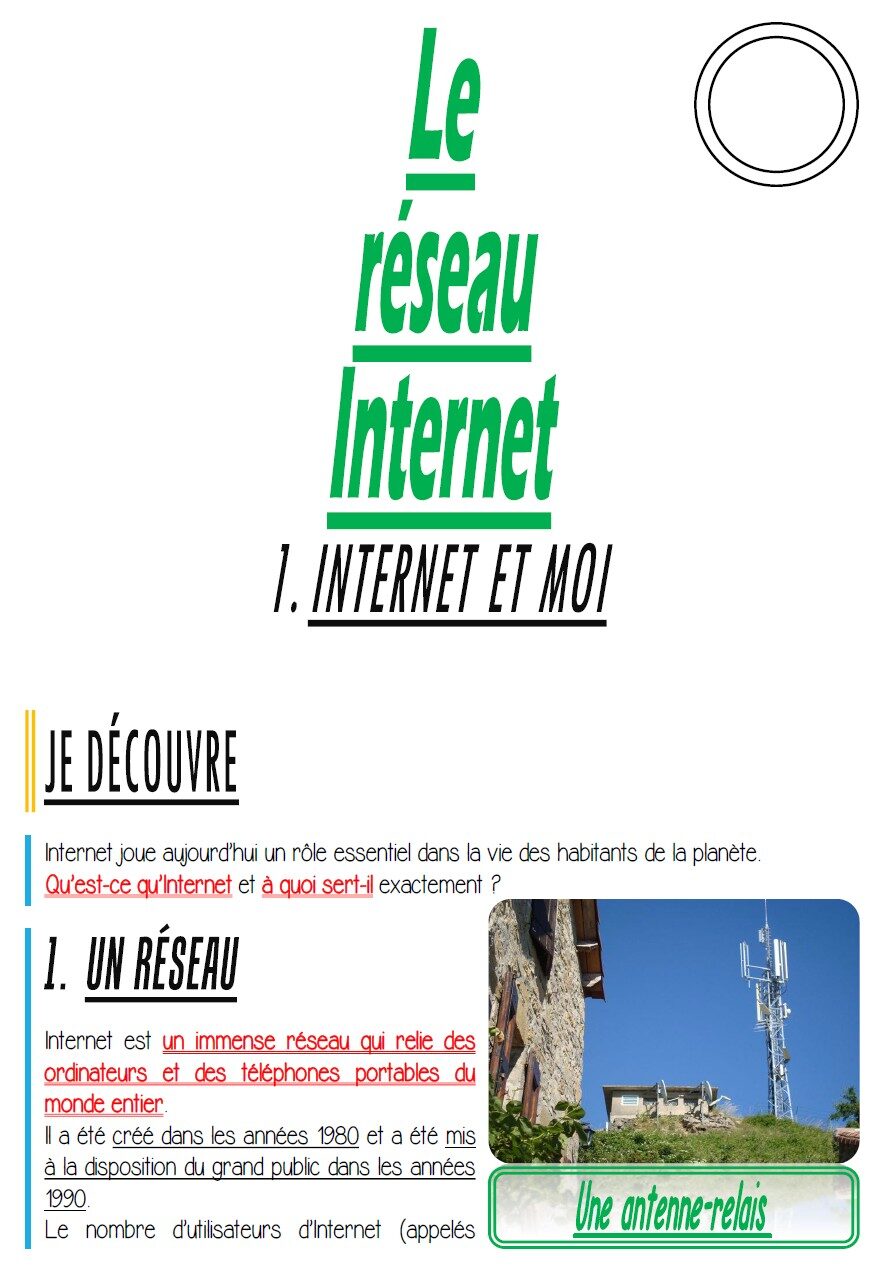CM-Géographie-Le réseau Internet - laclassebleue, site de partage de ...