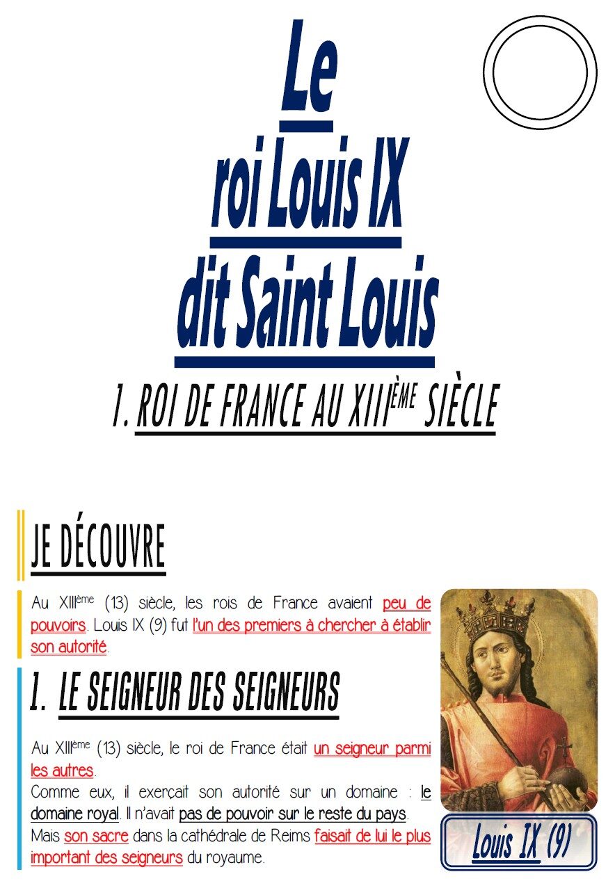 CM-Histoire-Louis IX, le “roi chrétien” au XIIIème siècle ...