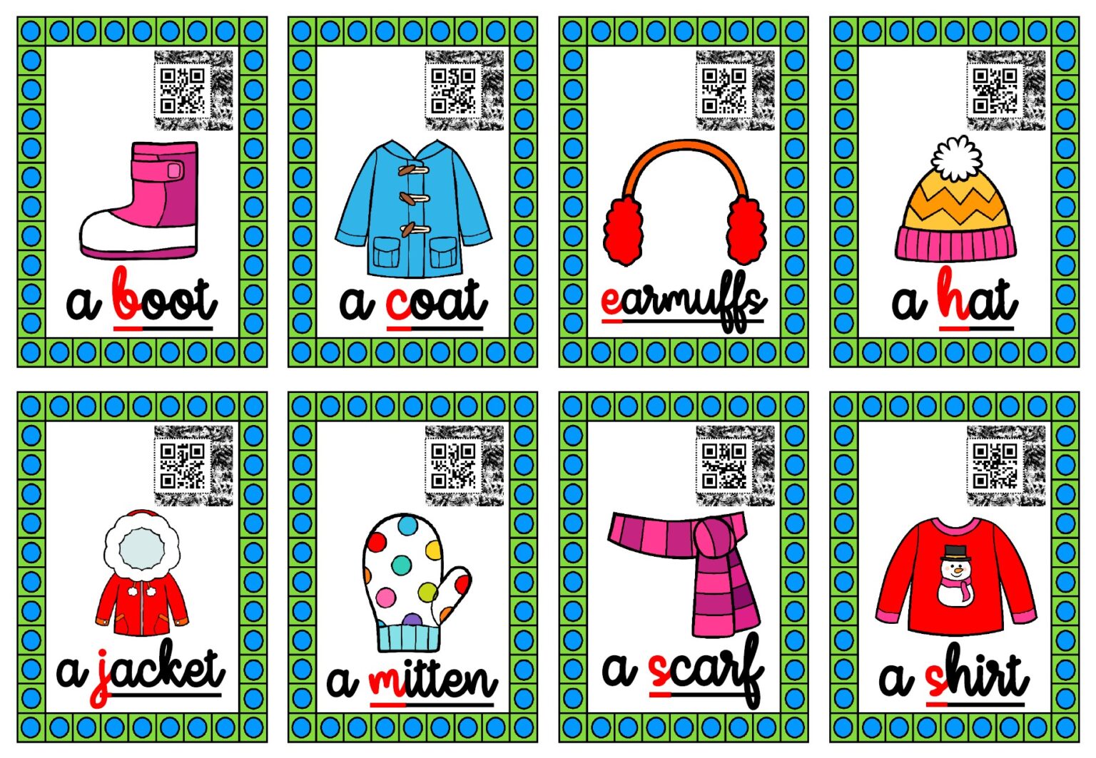 Cycle 3-Anglais-Les vêtements d’hiver - laclassebleue, site de partage ...